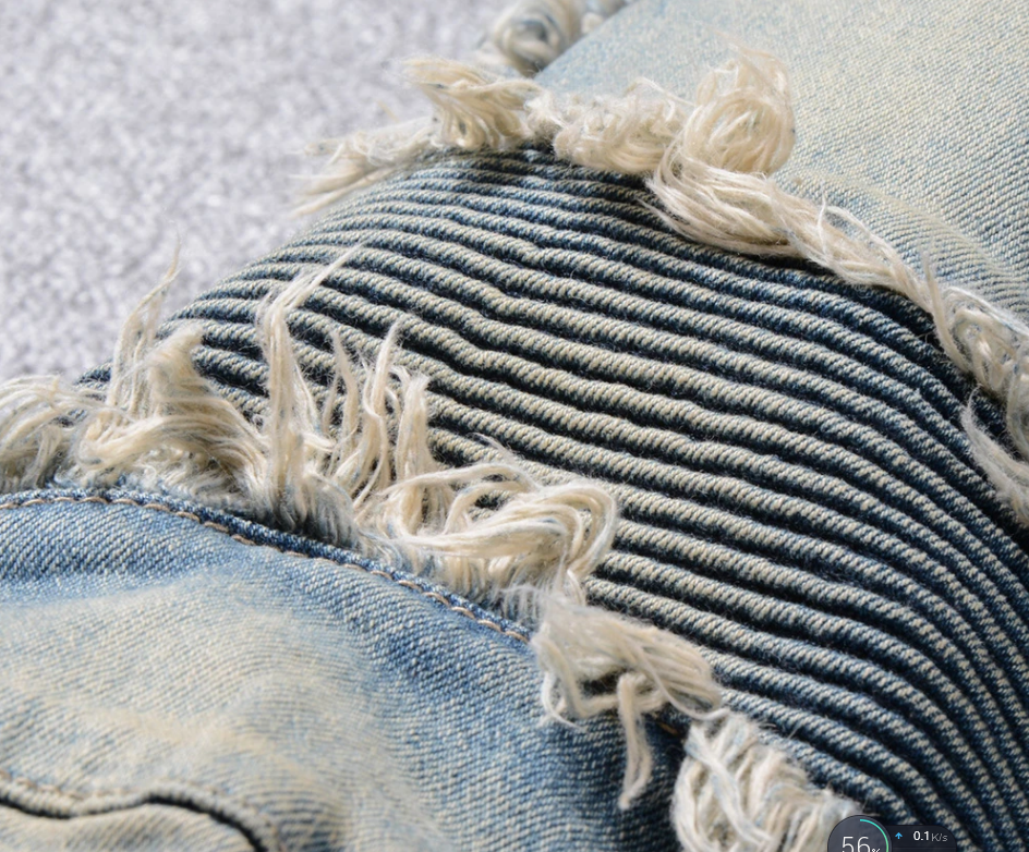 Men's Denim Ruffled Jeans. – Kool Thangz